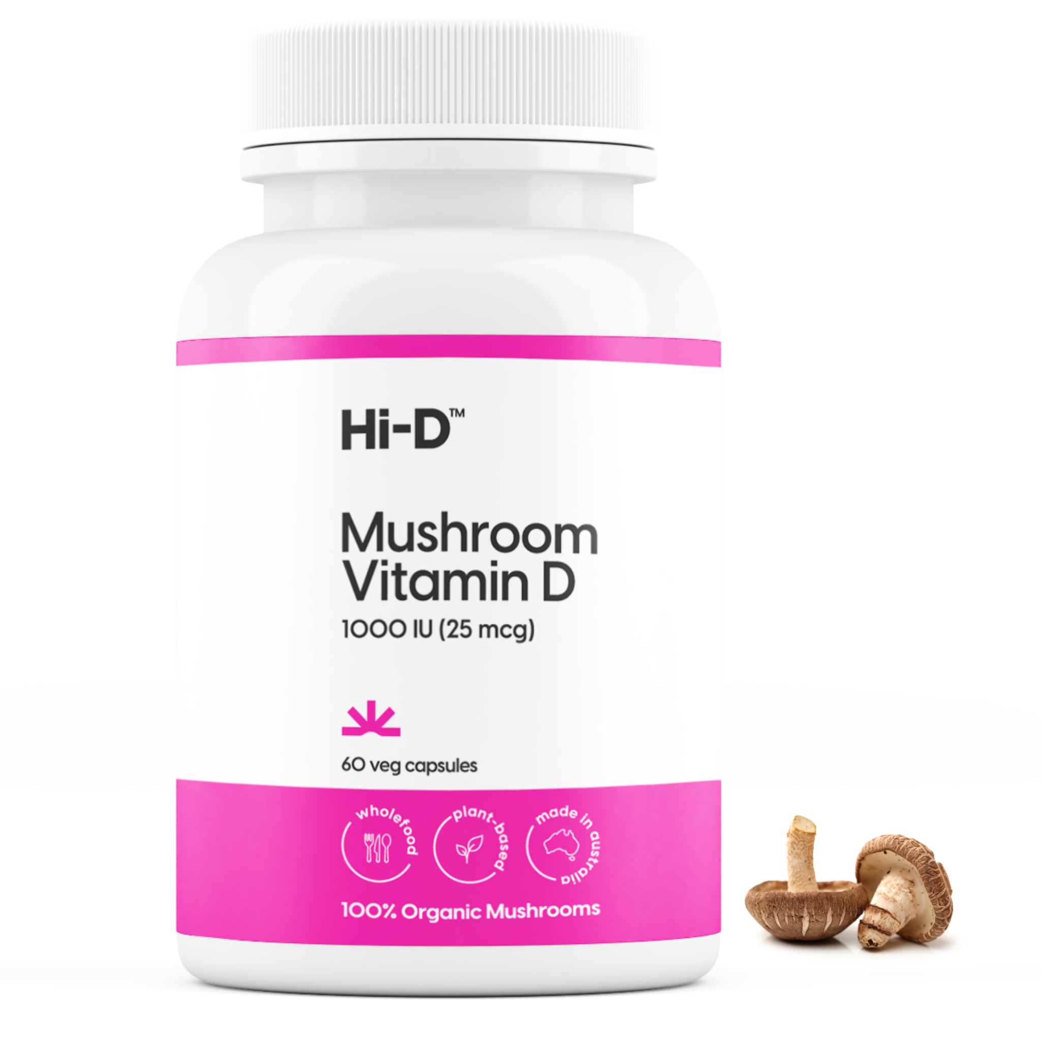 Mushroom Vitamin D 1000IU – Hi-D